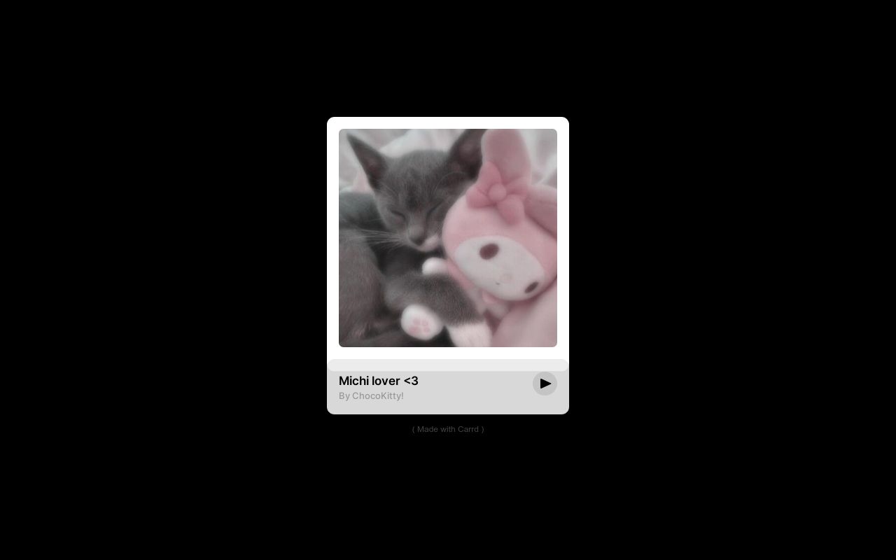 ChocoKitty´s Carrd!
